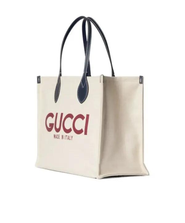 Gucci Logo Printed Medium Tote Bag