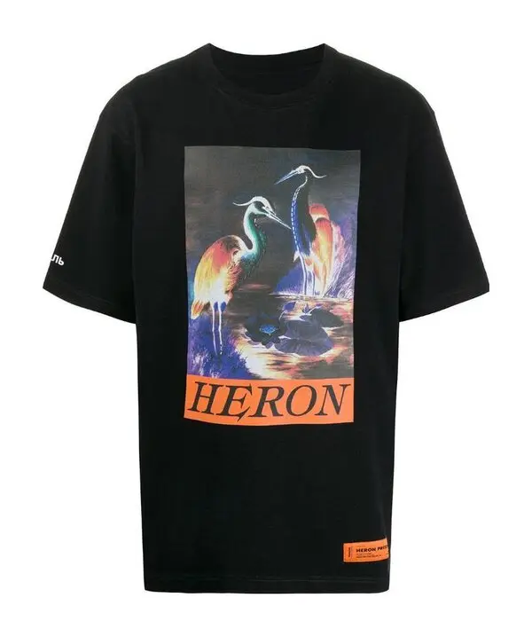 Heron Preston Graphic Print Cotton T-shirt - Black