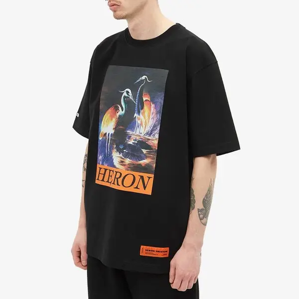 Heron Preston Graphic Print Cotton T-shirt - Black