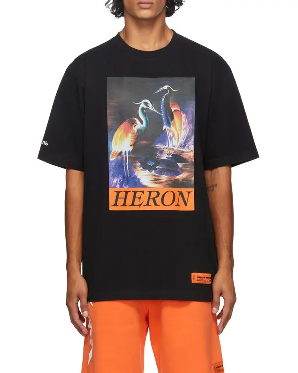 Heron Preston Graphic Print Cotton T-shirt - Black