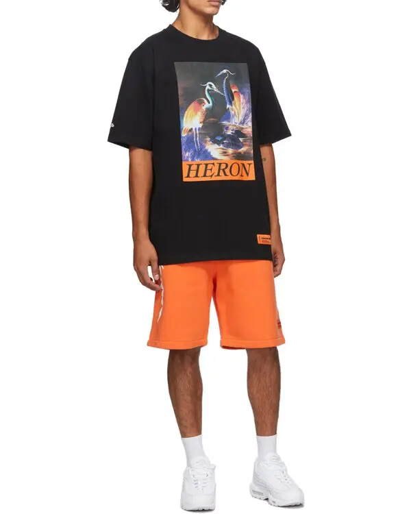 Heron Preston Graphic Print Cotton T-shirt - Black