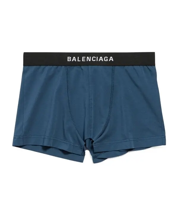 Balenciaga Cut-out Brief Skirt In Stretch Cotton-blend - Dark Blue