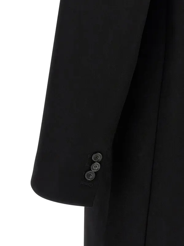 Dsquared2 Button-fastening Wool Coat With Notched Lapel