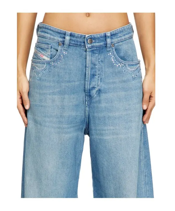 DIESEL® 1996 D-sire-s6 Embroidered Jeans - Medium Blue