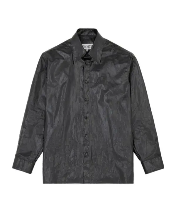 MAISON MARGIELA Shiny Coated Shirt - Black