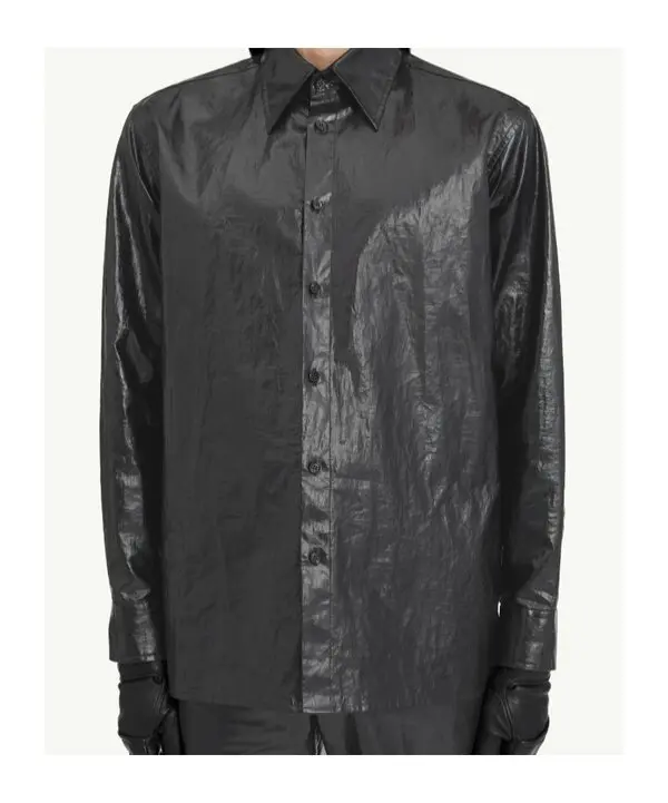 MAISON MARGIELA Shiny Coated Shirt - Black