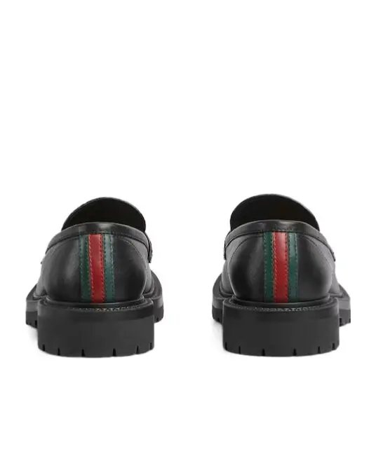 Gucci Gg Web Detailed Round-toe Loafers
