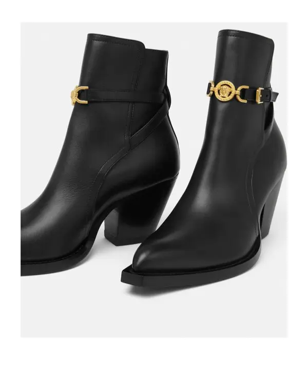 Versace Medusa '95 Pointed Toe Ankle Boots