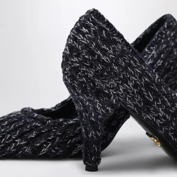 Prada 85mm Knitted Pumps