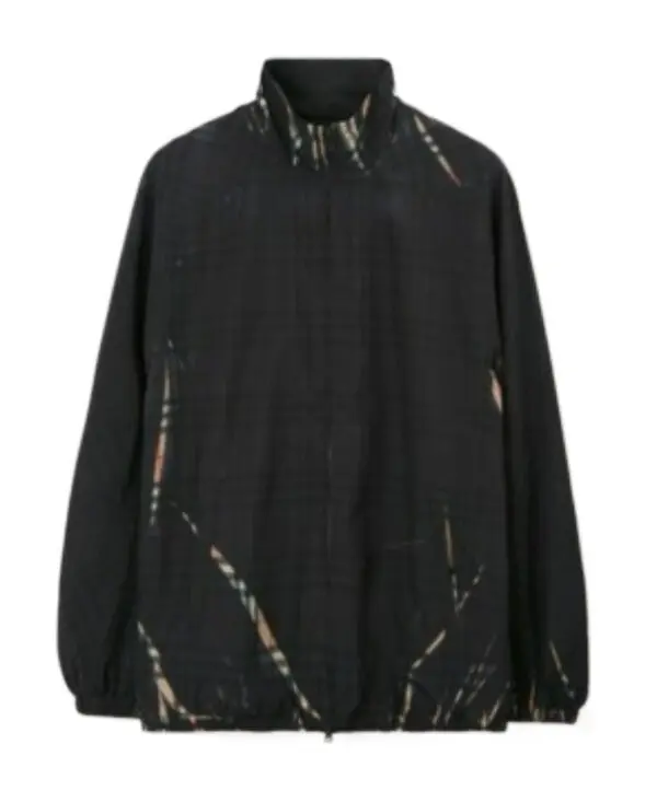 Burberry Zip-up Jacket With Checked Print