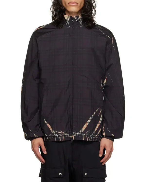 Burberry Zip-up Jacket With Checked Print