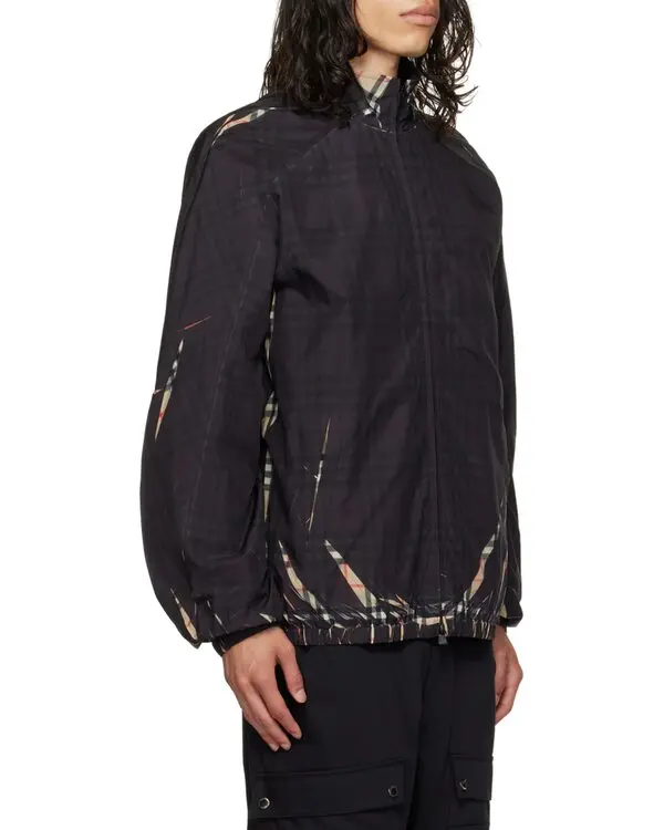 Burberry Zip-up Jacket With Checked Print