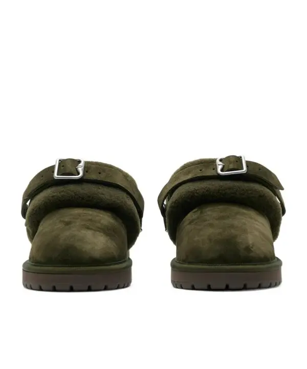 Burberry Slip-on Low Slippers With Sheepskin Lining And Ekd Sole Detailing - Loch