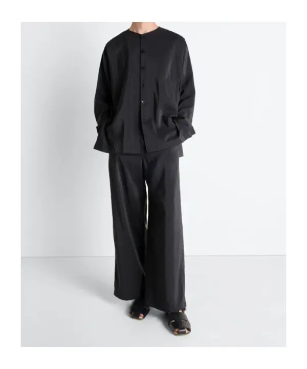 LEMAIRE Button-up Long-sleeved Shirt - Black