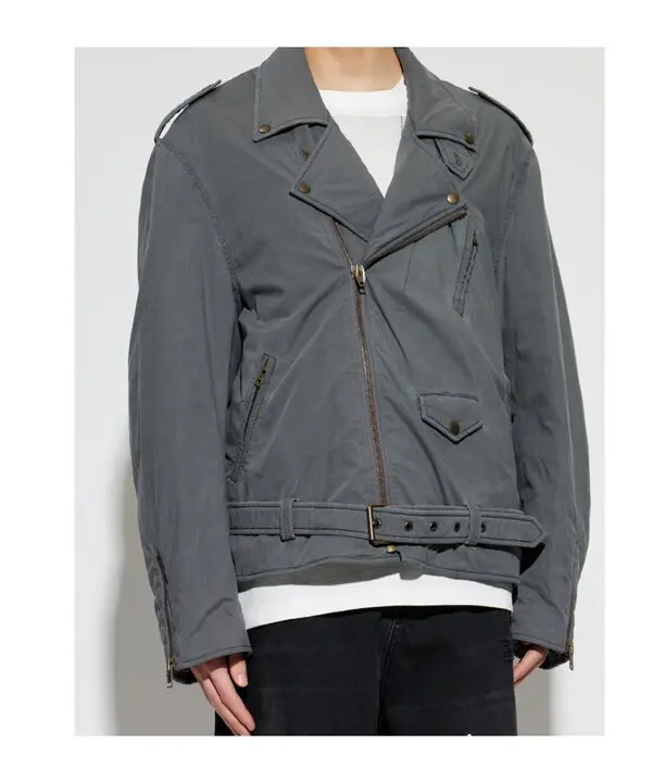 MAISON MARGIELA Belted Zip-up Biker Jacket