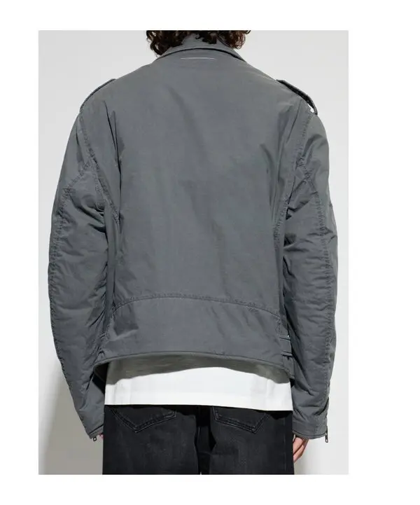 MAISON MARGIELA Belted Zip-up Biker Jacket