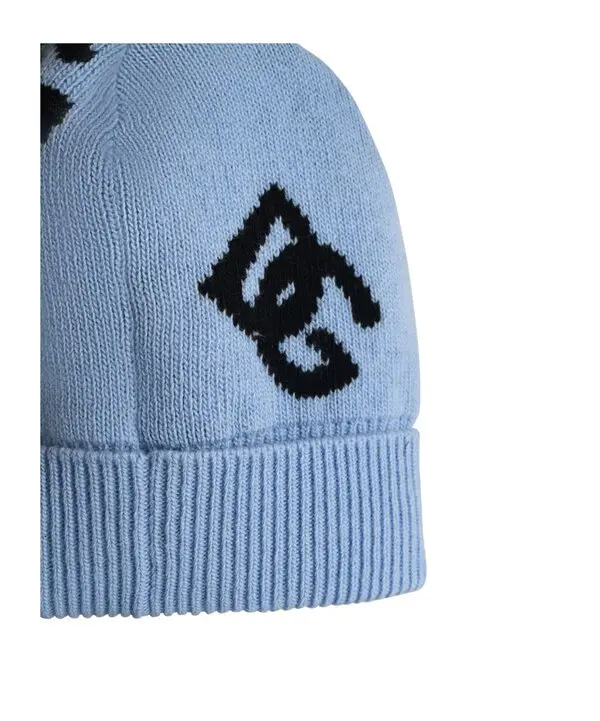 Dolce & Gabbana Logo Intarsia Knit Beanie