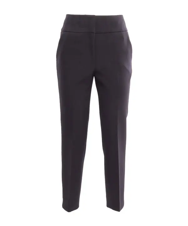 Peserico High Waist Slim-fit Trousers - Black