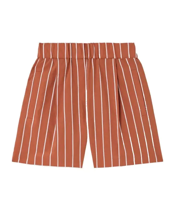 Brunello Cucinelli Striped Elastic Waist Shorts