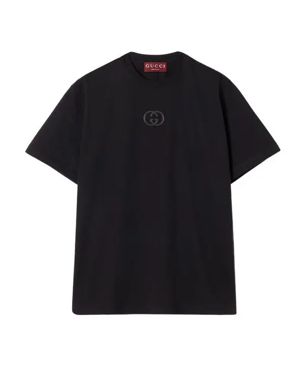 Gucci Logo Embroidered Crewneck T-shirt
