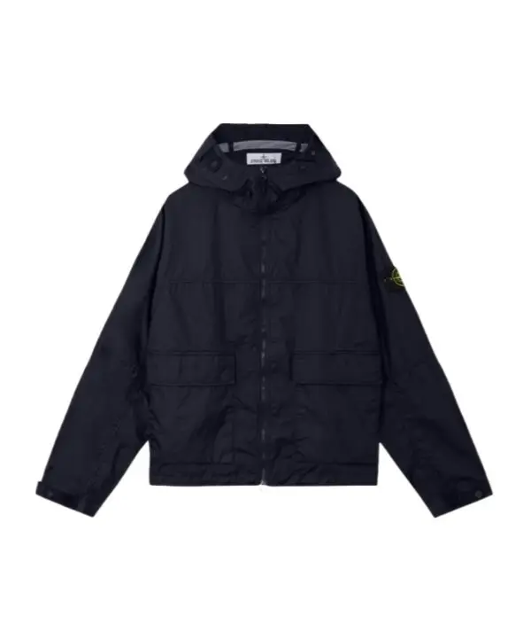 Stone Island Hooded Jacket With Logo Patch