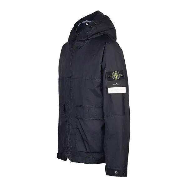 Stone Island Hooded Jacket With Logo Patch
