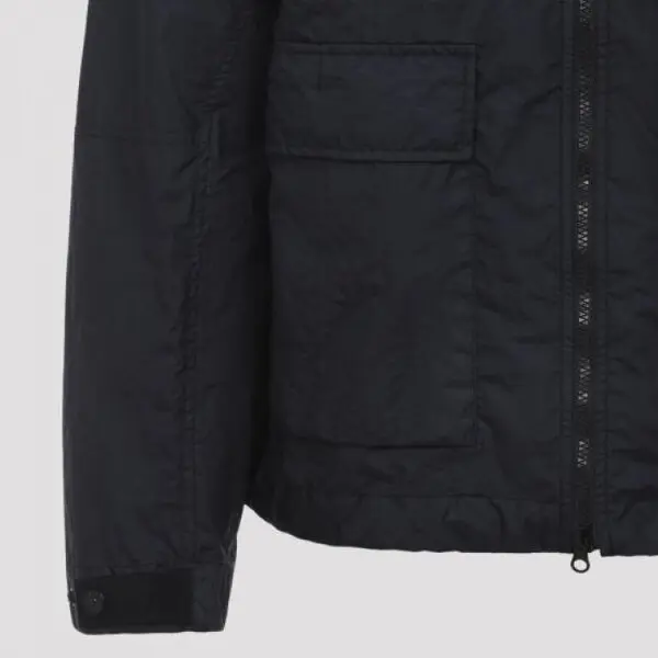 Stone Island Hooded Jacket With Logo Patch