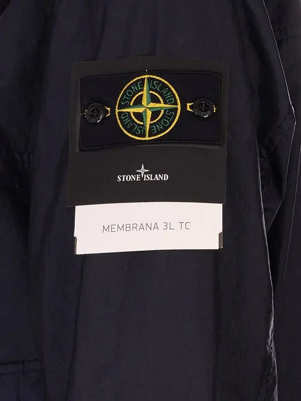 Stone Island Hooded Jacket With Logo Patch