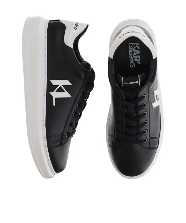 Karl Lagerfeld Logo-appliqué Leather Sneakers