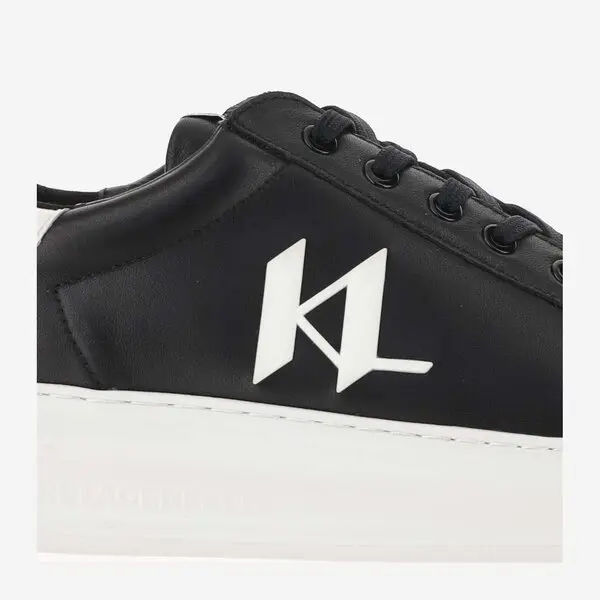 Karl Lagerfeld Logo-appliqué Leather Sneakers