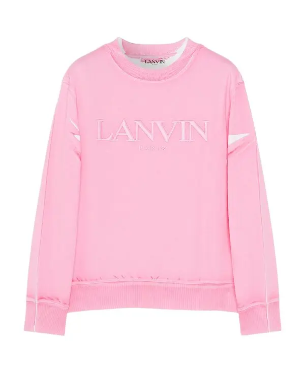 LANVIN Logo Embroidered Crewneck Sweatshirt