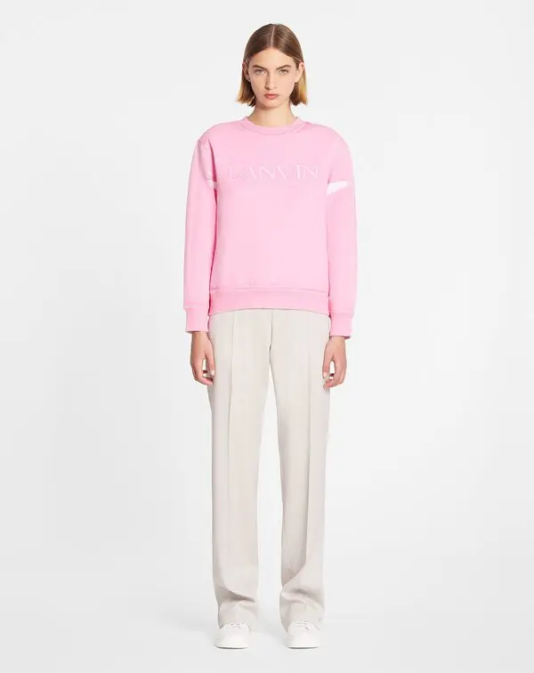 LANVIN Logo Embroidered Crewneck Sweatshirt
