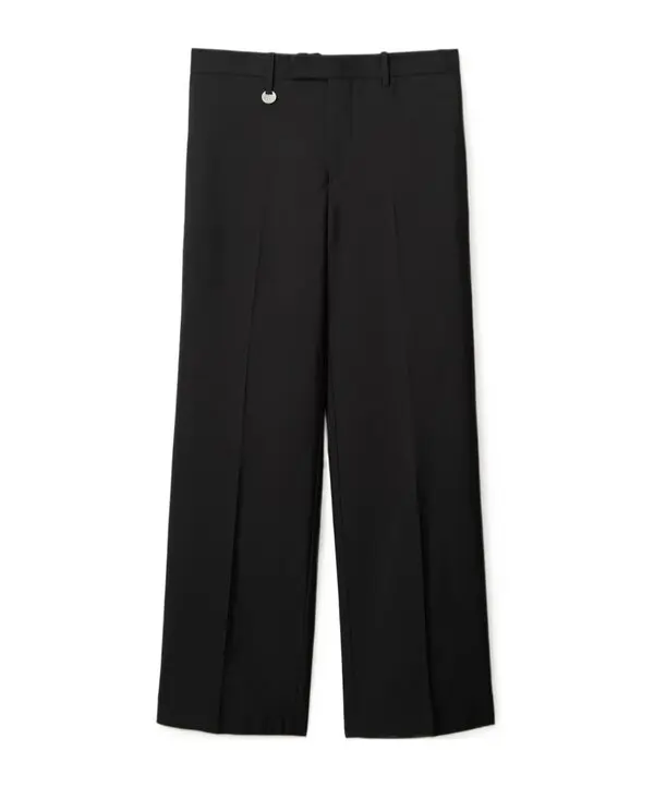 Burberry Tailored Trousers With Logo Charm