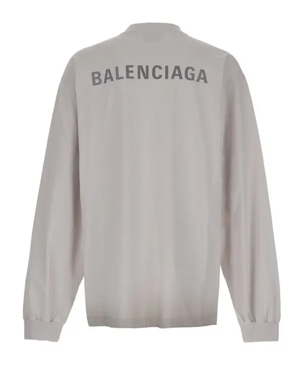 Balenciaga Logo Print Long Sleeve T-shirt