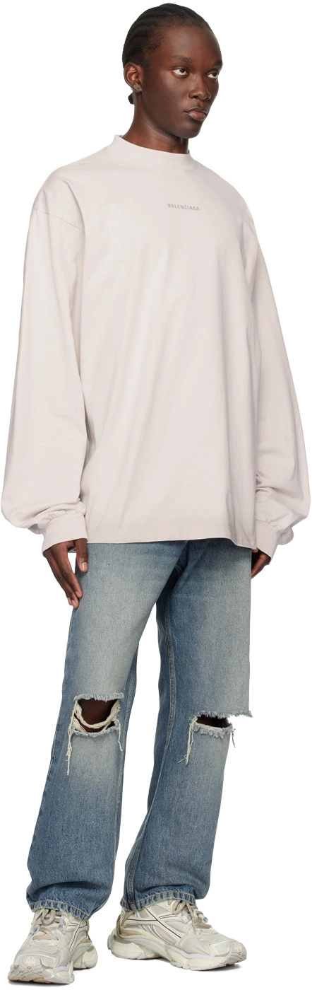 Balenciaga Logo Print Long Sleeve T-shirt