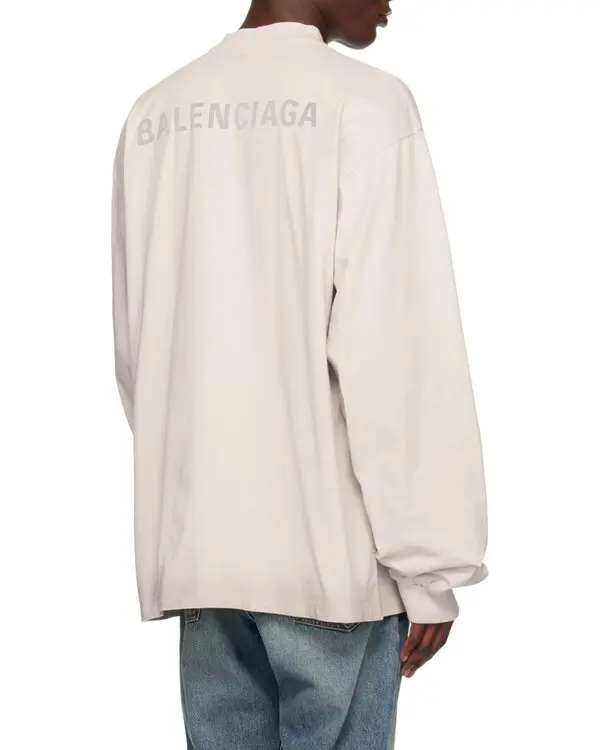 Balenciaga Logo Print Long Sleeve T-shirt