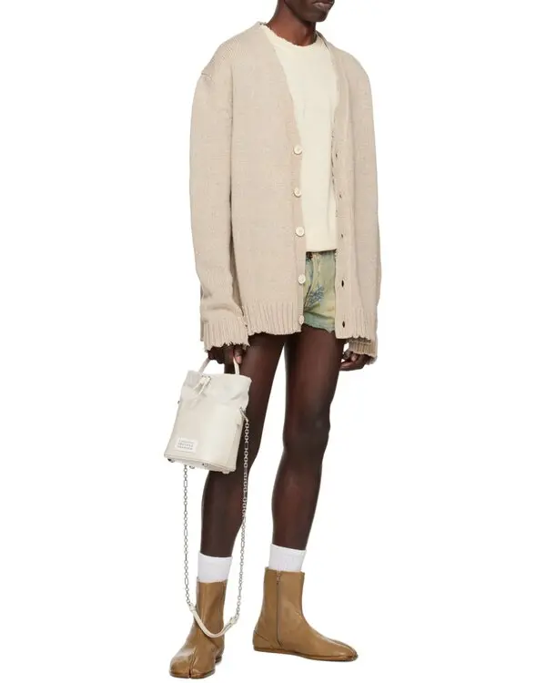 MAISON MARGIELA 5ac Drawstring Bucket Bag - Light Grey