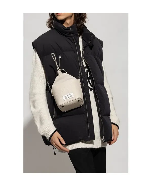 MAISON MARGIELA 5ac Drawstring Bucket Bag - Light Grey