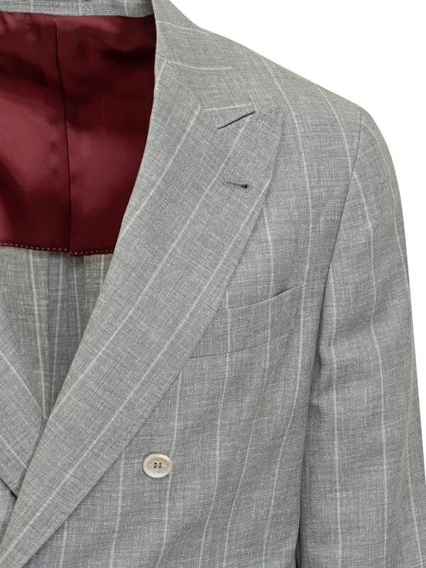 Brunello Cucinelli Double Breasted Blazer - Grey
