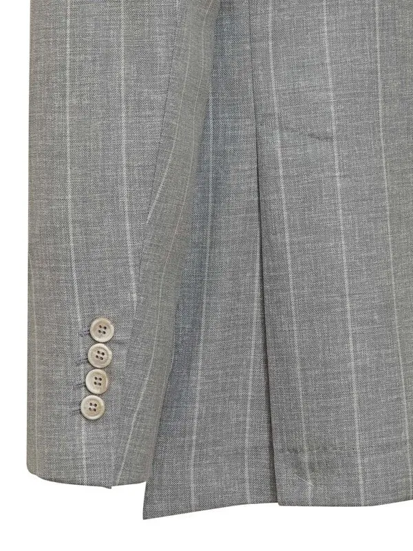 Brunello Cucinelli Double Breasted Blazer - Grey