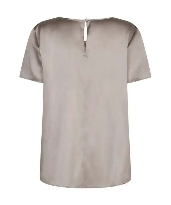 Emporio Armani Crewneck Lightweight Satin T-shirt - Gray
