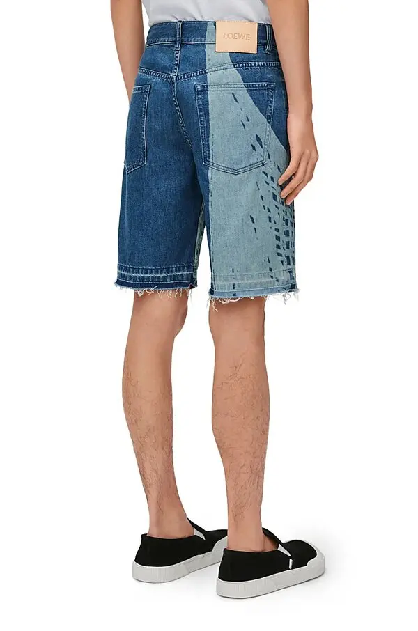 Loewe Printed Denim Shorts