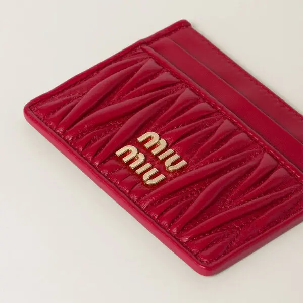 Miu Miu Logo-lettering Cardholder - Red