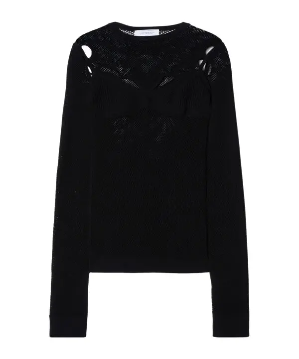 Off-White Arrow Cut-out Crewneck Top