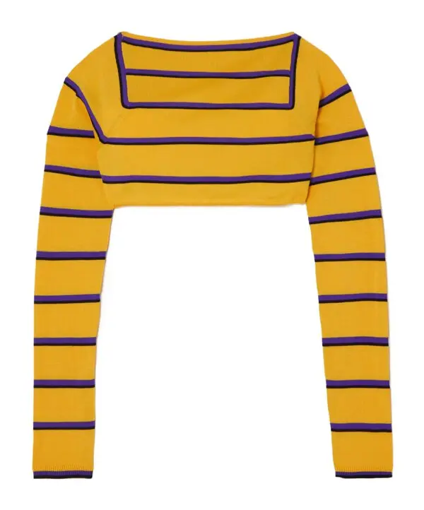 Emilio Pucci Striped Jacquard Wool Cropped Top