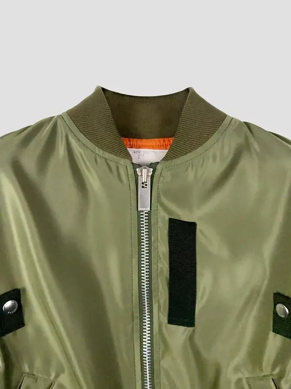 Sacai Zip-up Sleeveless Gilet - Green