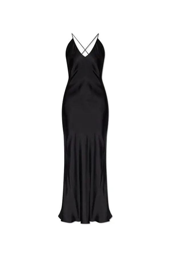 ANINE BING Spaghetti-strap V-neck Maxi Dress - Black