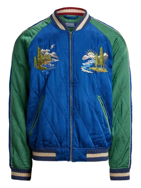Polo Ralph Lauren Embroidered Quilted Bomber Jacket