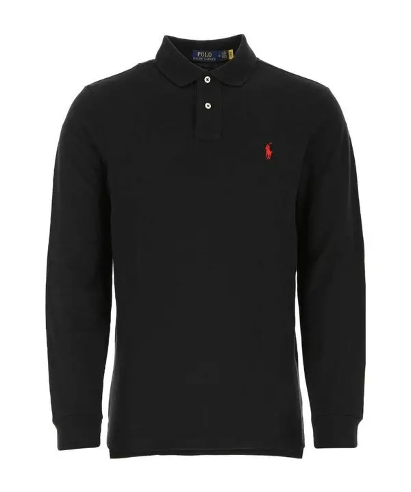 Polo Ralph Lauren Long Sleeve Polo Shirt - Black