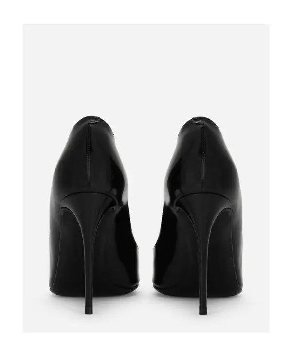 Dolce & Gabbana Stiletto Heel Pumps With Logo Lettering - Black